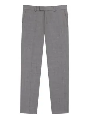 BOSS Slim-fit Trousers In Virgin Wool - Dark Grey