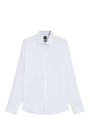 BOSS Easy-iron Regular-fit Shirt In Cotton Poplin - White