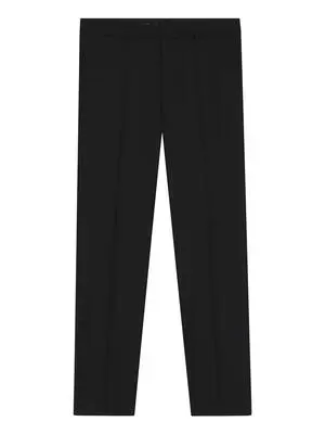 BOSS Regular-fit Trousers In Virgin-wool Serge - Black