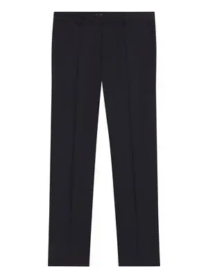 BOSS Regular-fit Trousers In Virgin-wool Serge - Dark Blue