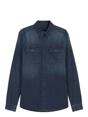 BOSS Beckham X Shirt In Denim - Blue