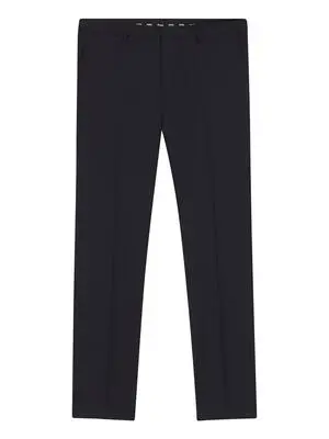 BOSS Extra-slim-fit Trousers In Virgin-wool Serge - Dark Blue