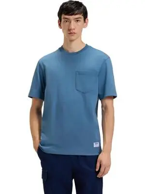 Hugo Logo-label T-shirt In Cotton Jersey - Light Blue