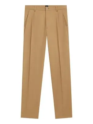 BOSS Relaxed-fit Cotton Twill Pants - Beige