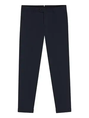 BOSS Slim-fit Stretch Cotton Trousers - Dark Blue