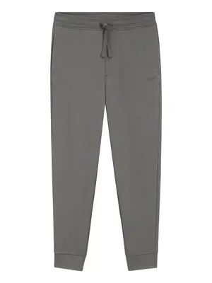 Hugo Cuffed Sweatpants In Cotton Terry With Logo Print - Dark Grey