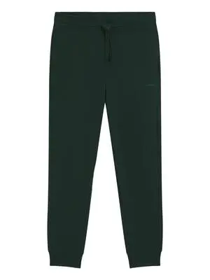 Hugo Cuffed Sweatpants In Cotton Terry With Logo Print - Light Green