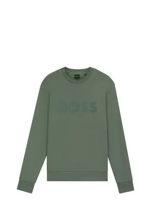 BOSS Stretch Cotton Sweatshirt - Light Green