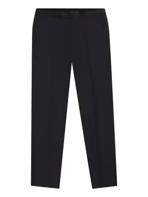 BOSS Slim-fit Tuxedo Trousers In Virgin-wool Serge - Dark Blue