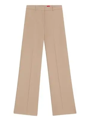 Hugo Regular-fit Wide-leg Trousers - Light Brown