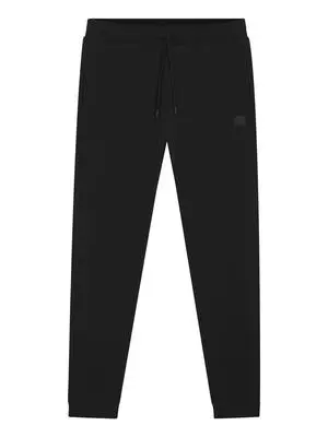 BOSS Cotton-terry Sweatpants With Logo Patch - Black