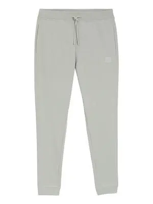 BOSS Cotton-terry Sweatpants With Logo Patch - Silver