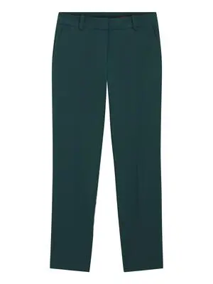 Hugo Slim-fit Trousers With Slit Hems - Dark Green