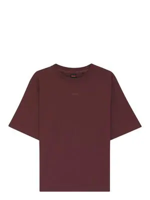 BOSS Cotton-jersey T-shirt - Dark Brown