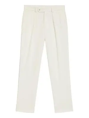 BOSS Trousers In Stretch Cotton - White