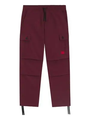 Hugo Slim-fit Ripstop Cargo Trousers - Dark Red
