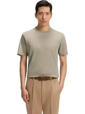 BOSS Regular-fit T-shirt In Mercerized Cotton - Khaki
