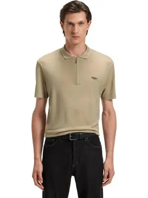 BOSS X Aston Martin Polo Shirt With Nubuck Logo - Khaki