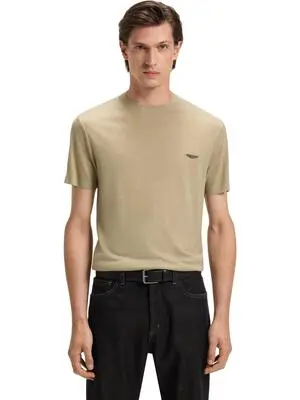 BOSS X Aston Martin T-shirt With Nubuck Logo - Khaki