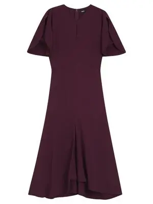 BOSS Crepe Keyhole Dress - Dark Purple