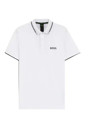 BOSS Active Paddy Regular-fit Polo Shirt In Quick-dry Stretch Pique - White