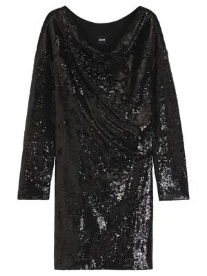 BOSS Sequin Mini Dress - Black