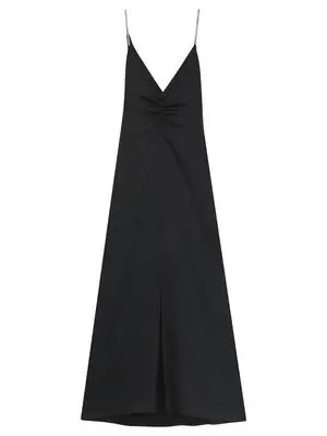 Hugo Maxi Dress With Rhinestone Straps - Black