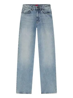 Hugo Wide-leg Rigid Denim Jeans - Light Blue