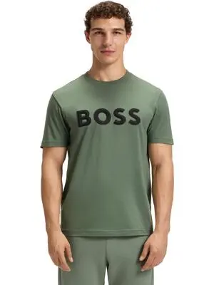 BOSS 3d-logo T-shirt In Cotton Jersey - Light Green