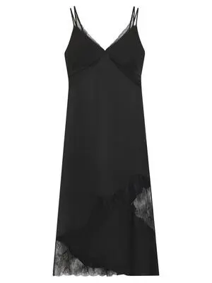 BOSS Lace-detail Slip Dress - Black