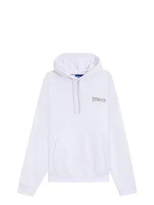 Hugo Logo-print Cotton Terry Hoodie - White