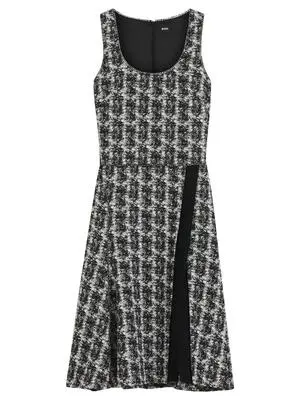 BOSS Sleeveless Tweed Dress - Patterned