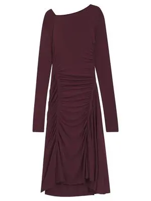 BOSS Gathered-detail Dress - Dark Purple