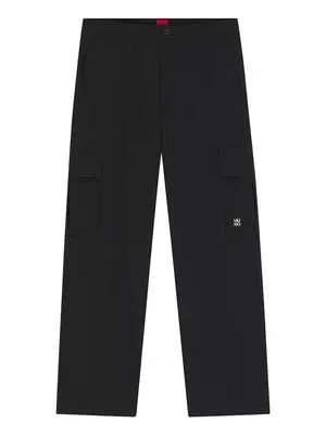 Hugo Straight-fit Cargo Trousers - Black