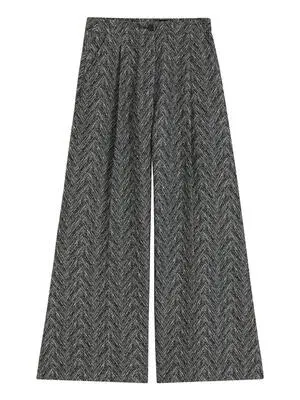 BOSS Regular-fit Herringbone Tweed Trousers - Patterned