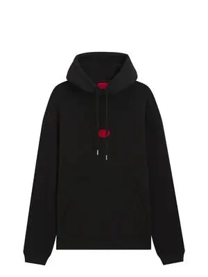 Hugo Cotton-blend Hoodie With Logo - Black