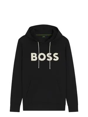 BOSS Cotton-blend Hoodie With Logo - Black
