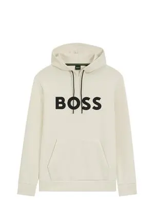 BOSS Cotton-blend Hoodie With Logo - White