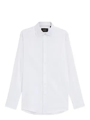 BOSS Slim-fit Shirt In An Italian-made Cotton Blend - White