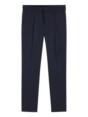 Hugo Slim-fit Pleated Trousers - Dark Blue