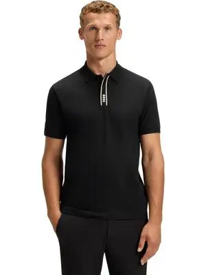 BOSS Paddy Polo Shirt With Logo Placket Black