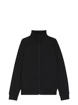 BOSS Quilted-jacquard Zip-up Sweatshirt - Black