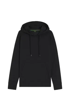 BOSS Quilted-jacquard Hoodie - Black
