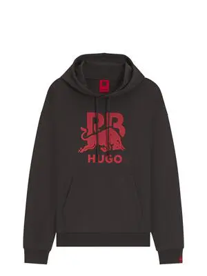 Hugo X Rb Bull-graphic Hoodie - Dark Brown