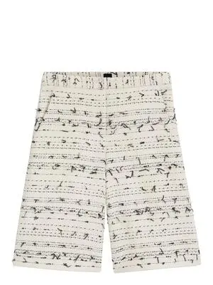 BOSS Cropped Relaxed-fit Striped Trousers - Patterned