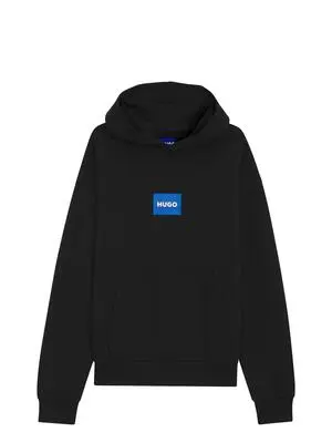Hugo Cotton Terry Hoodie Black