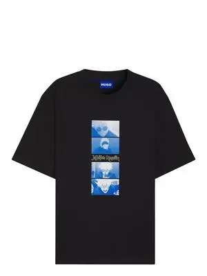 Hugo X Jujutsu Kaisen T-shirt With Character Print - Black