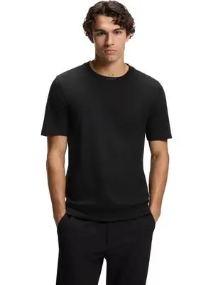 BOSS Cotton T-shirt With Logo Crew Neck - Black