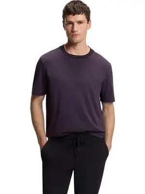 BOSS Cotton T-shirt With Logo Crew Neck - Purple