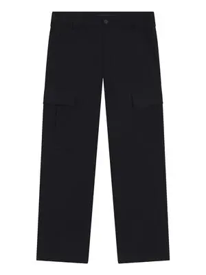 BOSS Beckham X Micro-patterned Cotton Cargo Trousers - Dark Blue